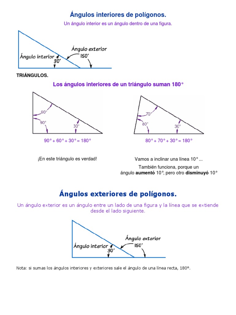 Ángulos interiores y exteriores de polígonos regulares | PDF ...