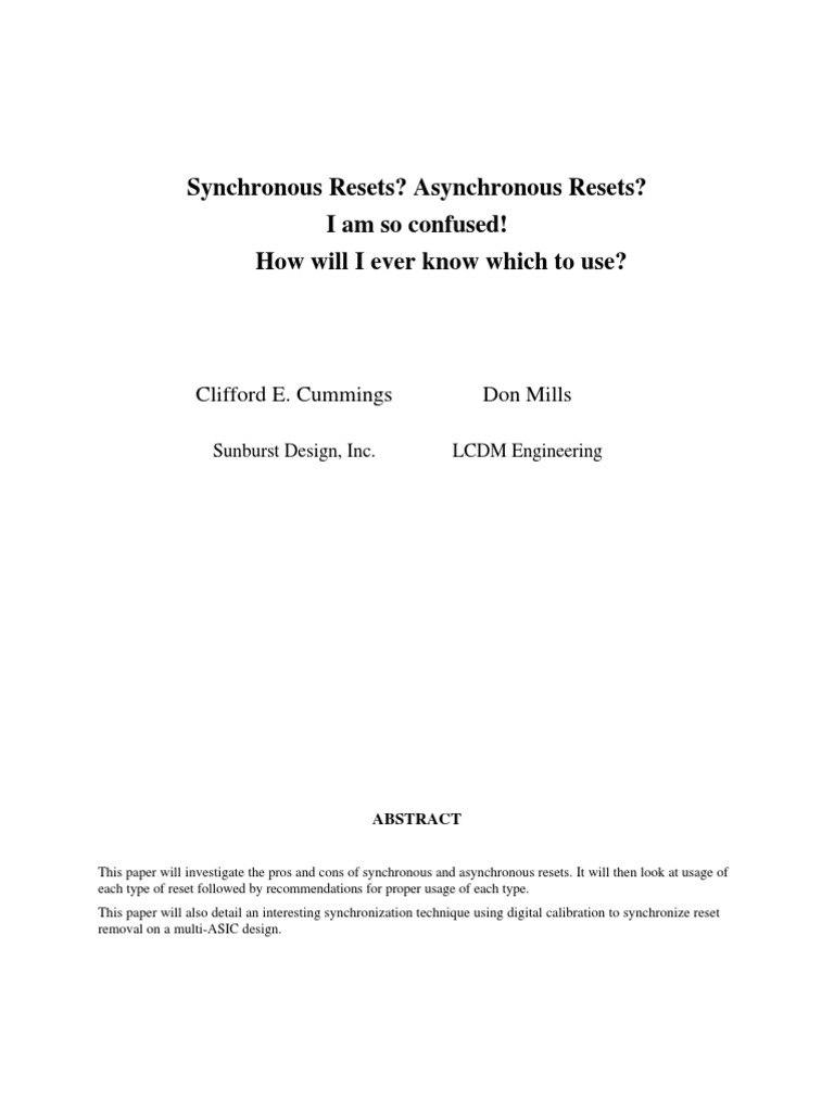 Reset Strategy | PDF