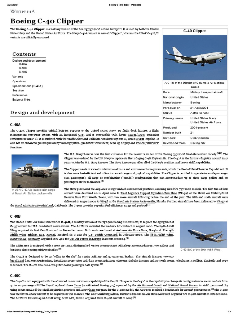 Boeing C-40 Clipper | Aviation | Aircraft