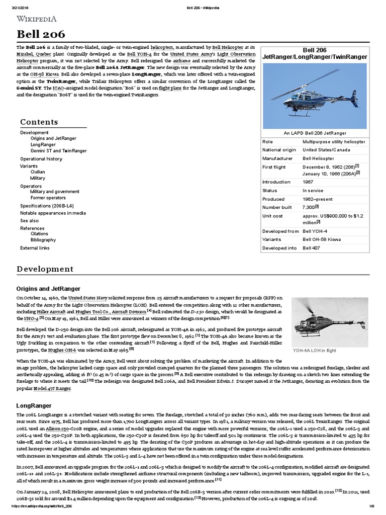 Bell 206 | PDF | Aviation | Aeronautics