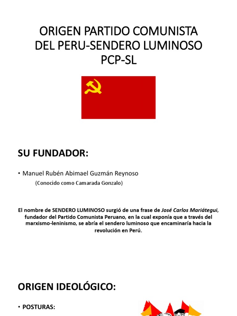 Origen Partido Comunista Del Peru Sendero Luinoso | PDF