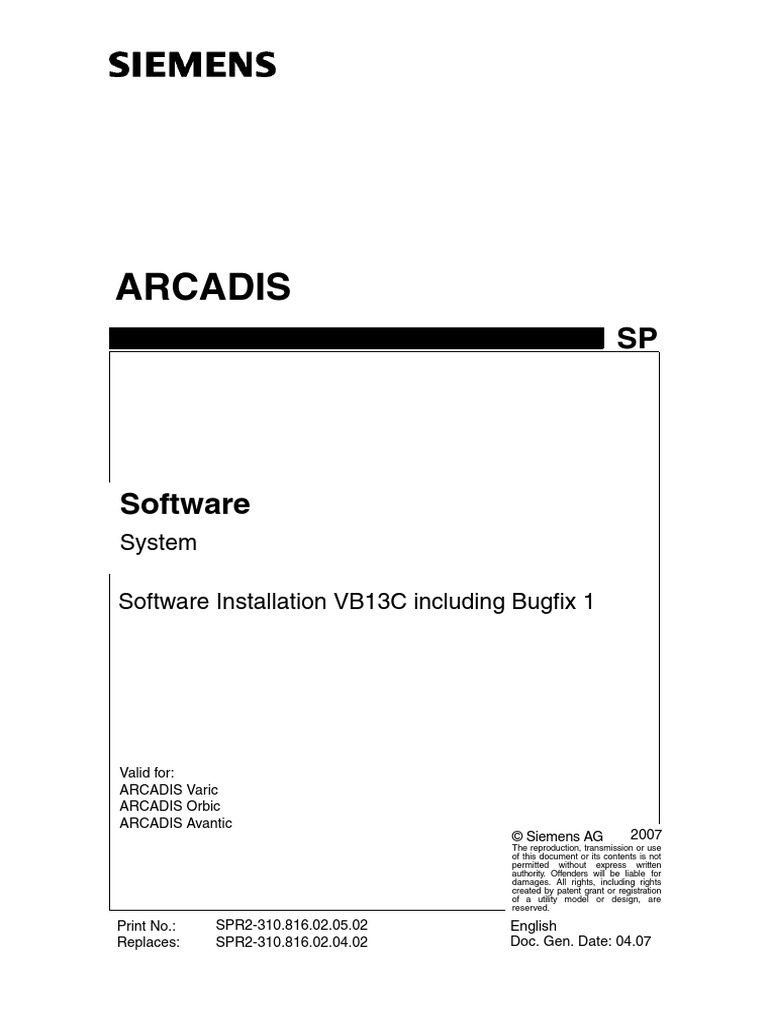 ArcadisOrbic SystemSoftwareInstallation | PDF | Bios | Installation (Computer Programs)