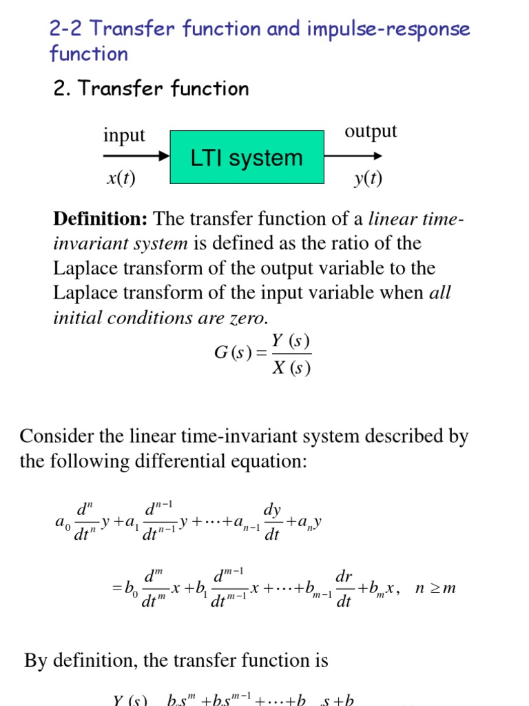 2 2.transfer Function | PDF | Laplace Transform | Systems Science