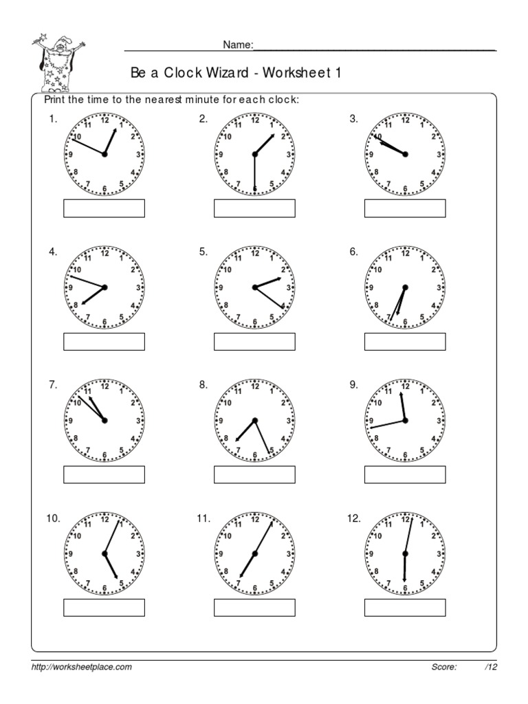 Telling Time Worksheet | PDF