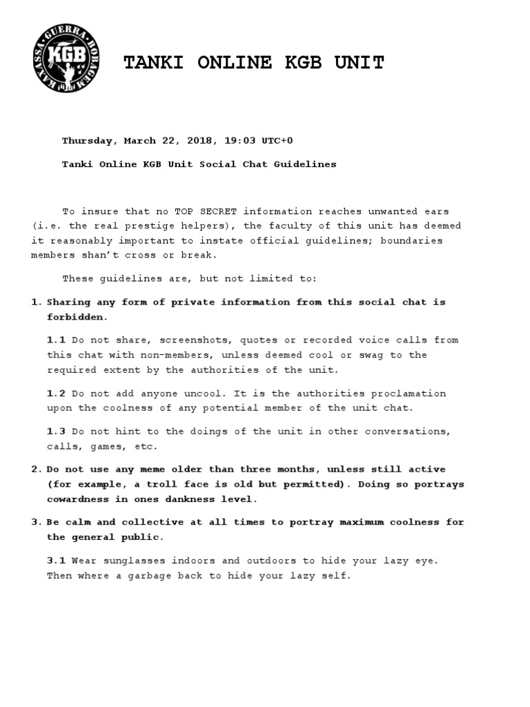 To KGB Unit | PDF