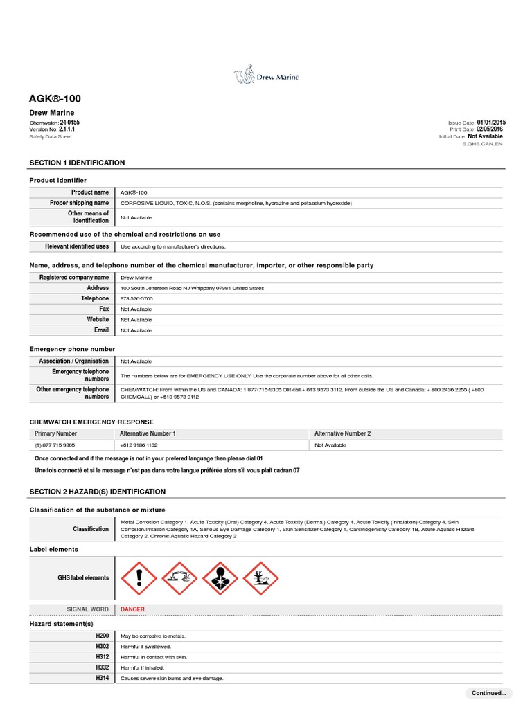 Sds Agk-100_drew Marine | Oxide | Firefighting
