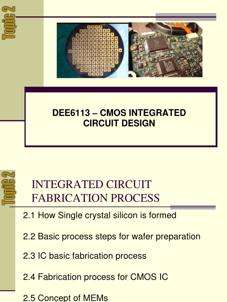 Topic 2-Ic Fabrication Process | PDF | Semiconductor Device Fabrication ...