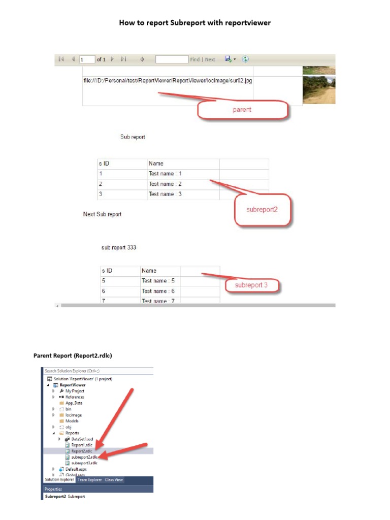 How To Report Subreport With Reportviewer Pdf Pdf Computer Programming Computer Data