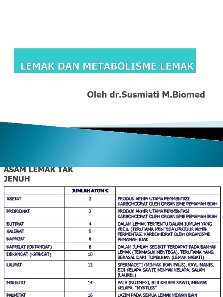 Lemak Dan Metabolisme Lemak | PDF