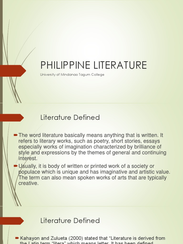 Philippine Literature | PDF | Poetry | Prose