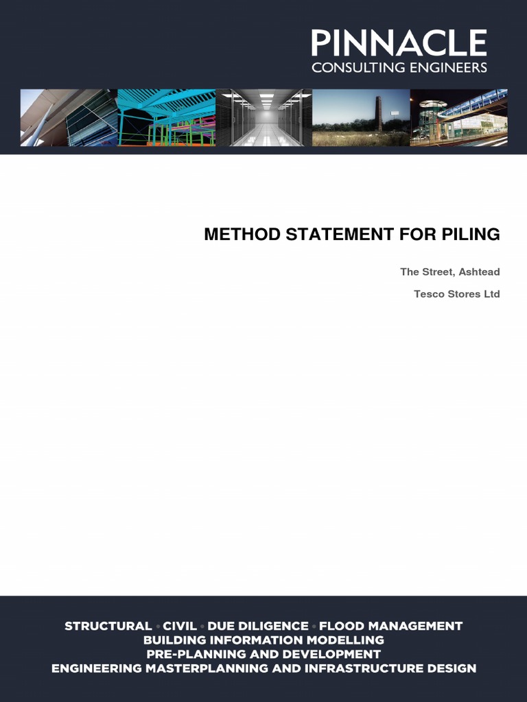 Method Statement for Piling Works | PDF | Deep Foundation ...