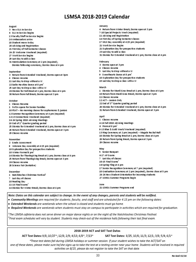 2018 2019calendar | PDF | Academic Term | Schools