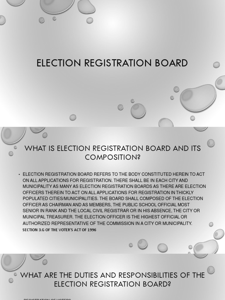 Election Registration Board | PDF | Government | Social Institutions