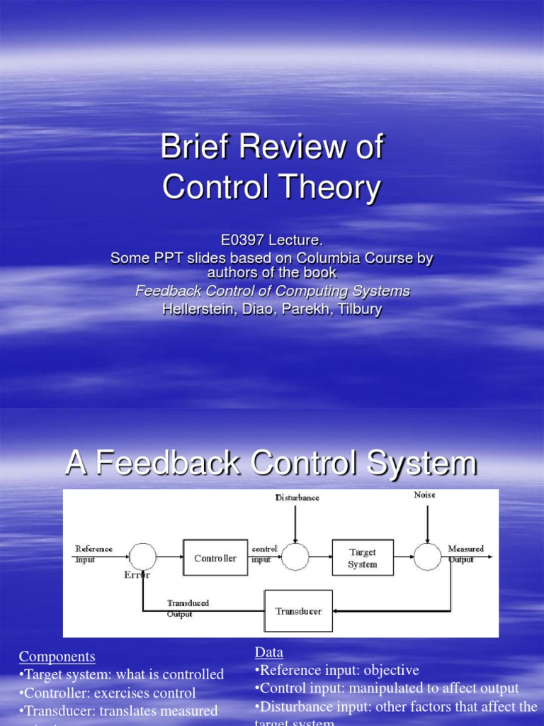 Brief Review of Control Theory | PDF | Control Theory | Control System