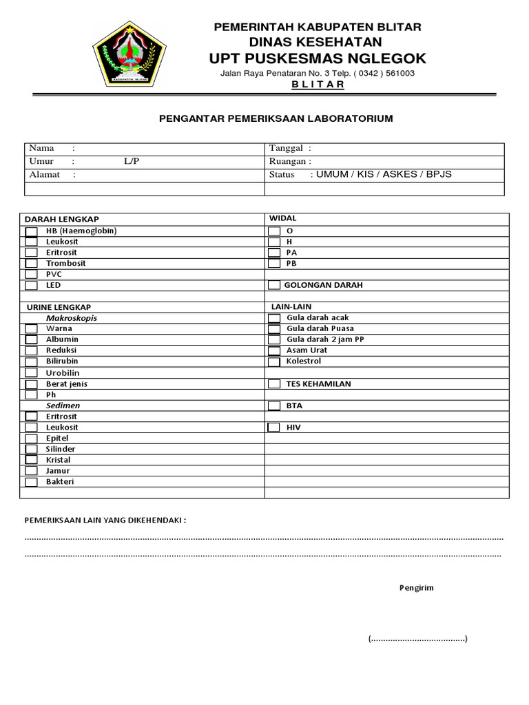 Pengantar Pemeriksaan Laboratorium | PDF