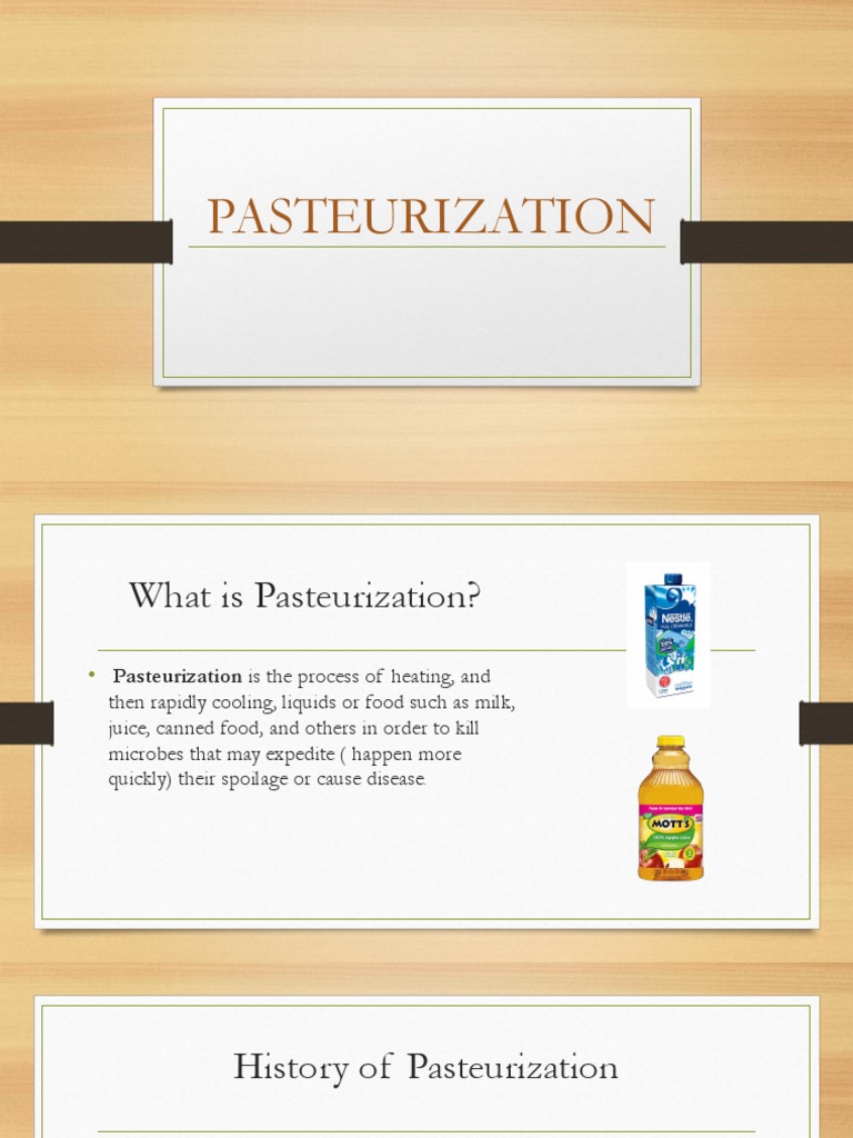 Understanding Pasteurization Methods | PDF | Milk | Food And Drink