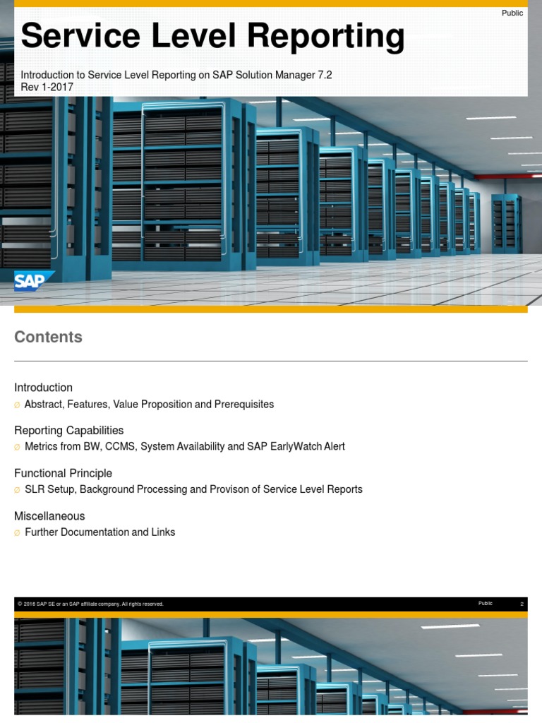 Service Level Reporting On SAP Solution Manager 720 Rev01 | PDF ...
