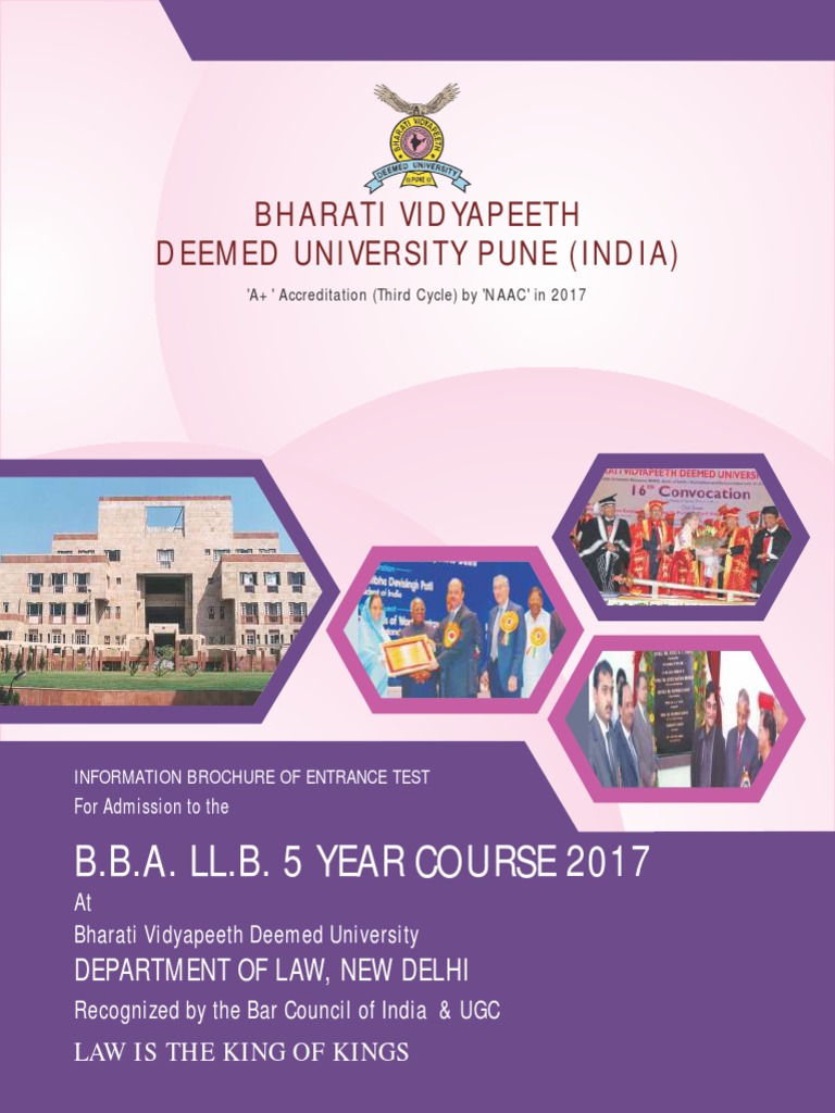BBA LLB 5 Years Brochure | PDF | Academia | Further Education