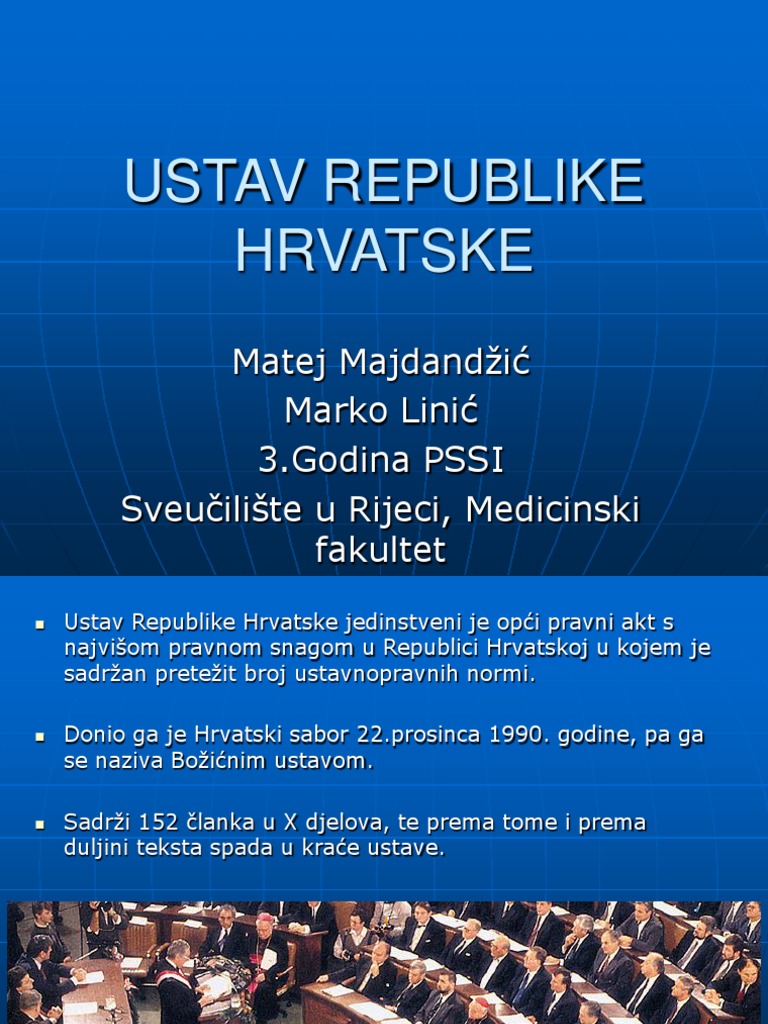 Ustav Republike Hrvatske | PDF