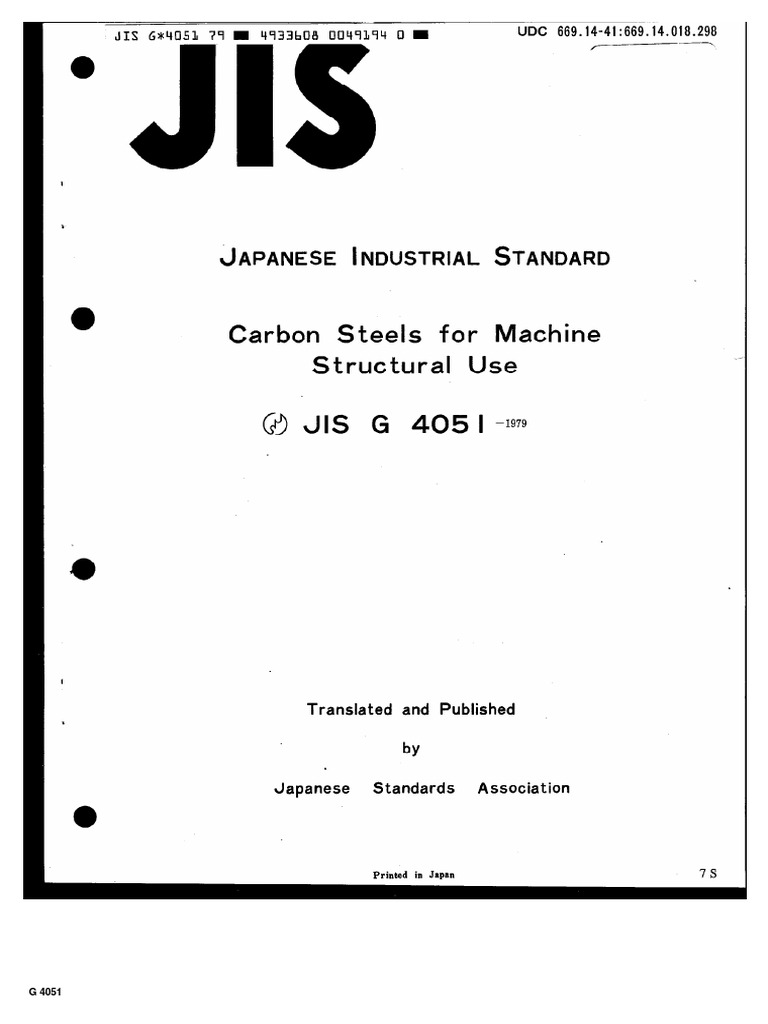 Jis G 4051-1979 | PDF