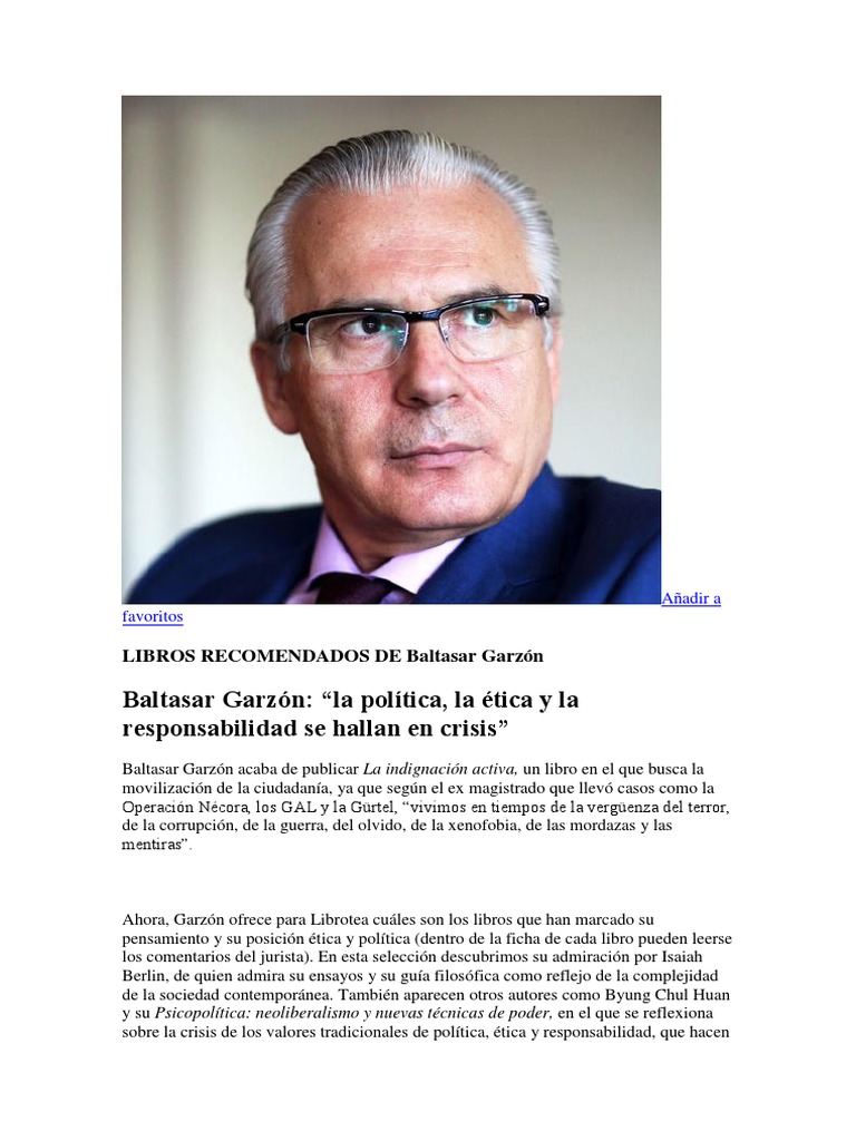 Baltasar Garzon 10 Libros | PDF | Science | Ciencia y Tecnología