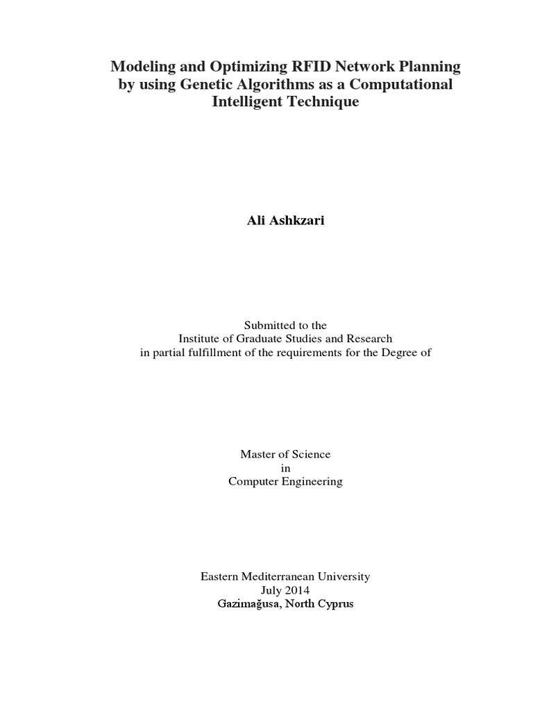 Modeling And Optimizing Rfid Network Planning By Using Genetic Algorithms As A Computational