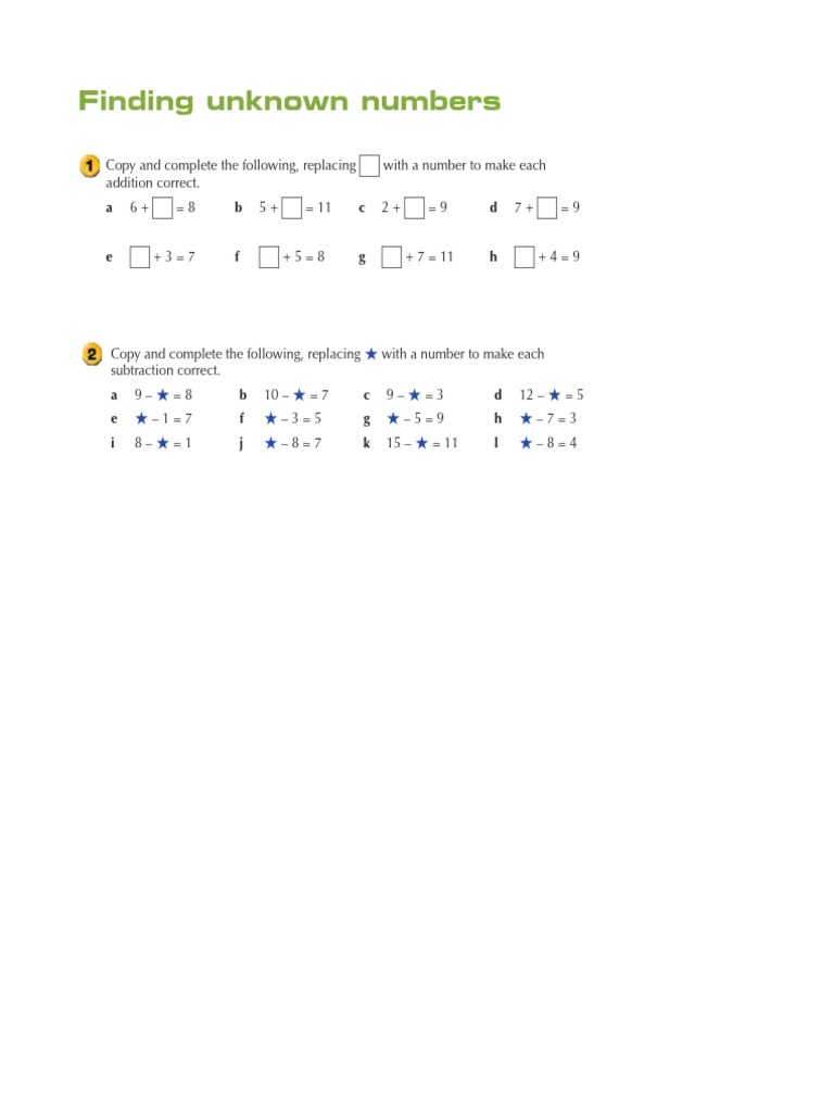 Finding Unknowns | PDF | Teaching Methods & Materials