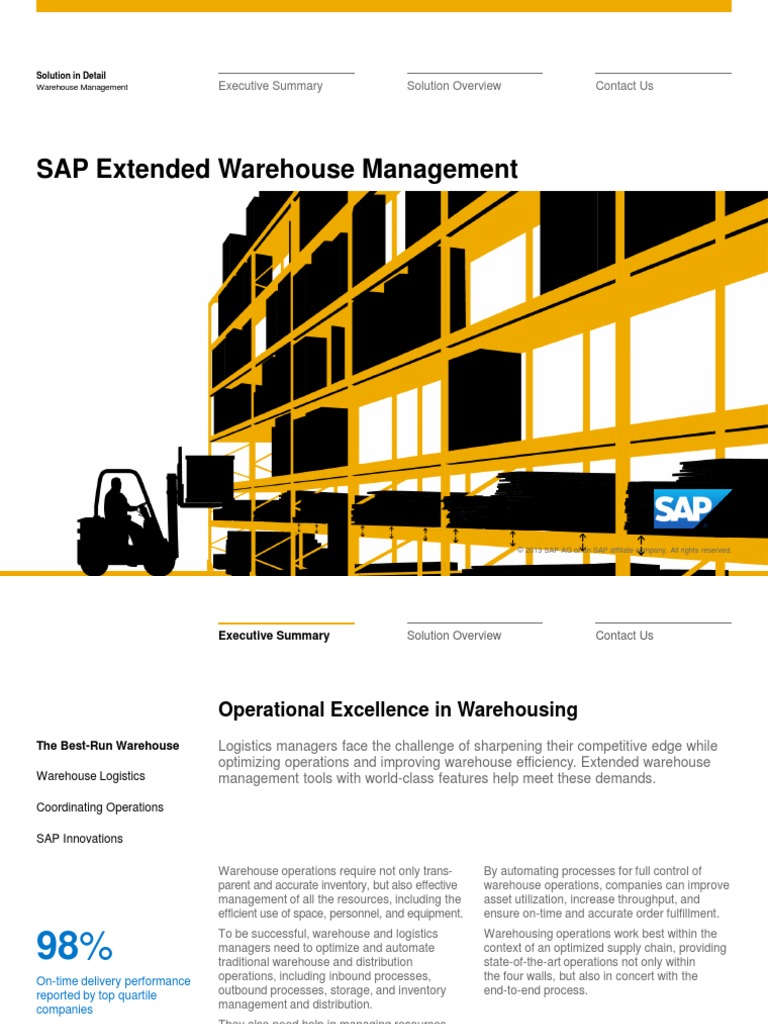 Sap Extended Warehouse MGMT | PDF | Logistics | Sap Se