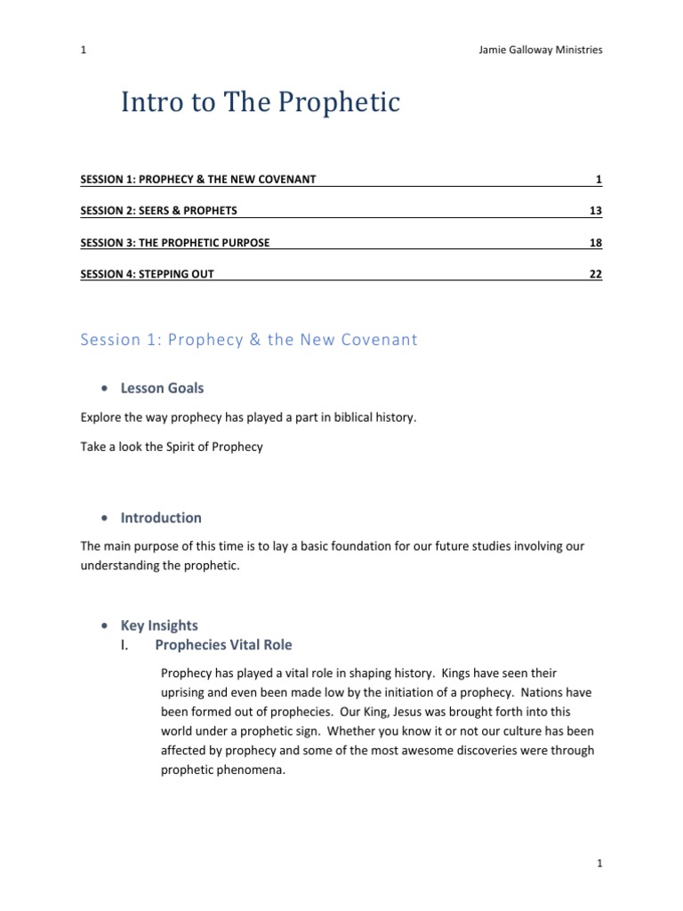 Intro To The Prophetic | PDF | Prophecy | Acts Of The Apostles
