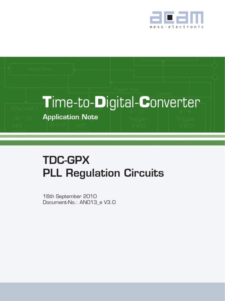 Time-to-Digital-Converter: TDC-GPX PLL Regulation Circuits | Download ...