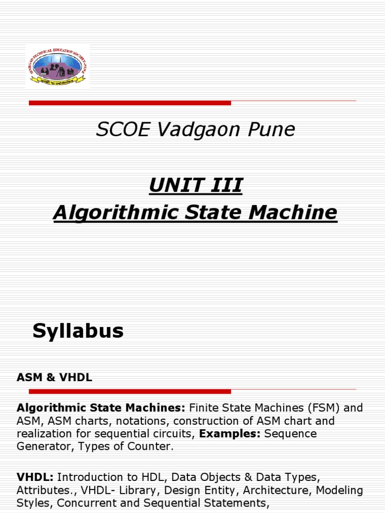 DELD Algorithmic State Machine | PDF | Vhdl | Variable (Computer Science)