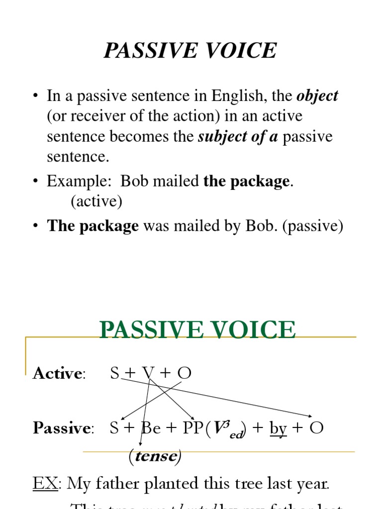 Understanding Passive Voice in English | PDF | Verb | Grammatical Tense