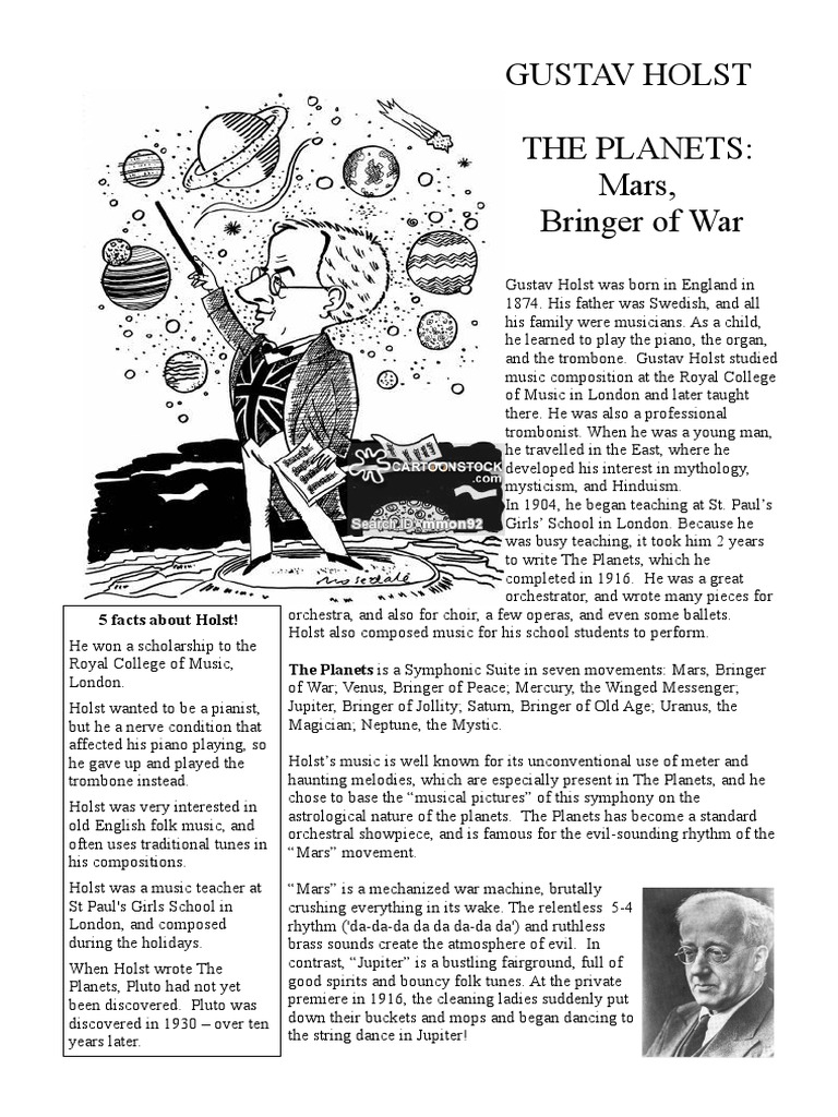 Holst - Mars Worksheet 1 | PDF | The Planets | Performing Arts