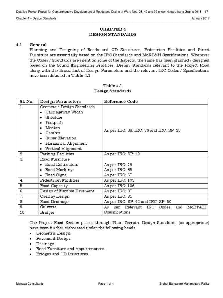 Design Standards DPR | PDF | Road | Road Surface