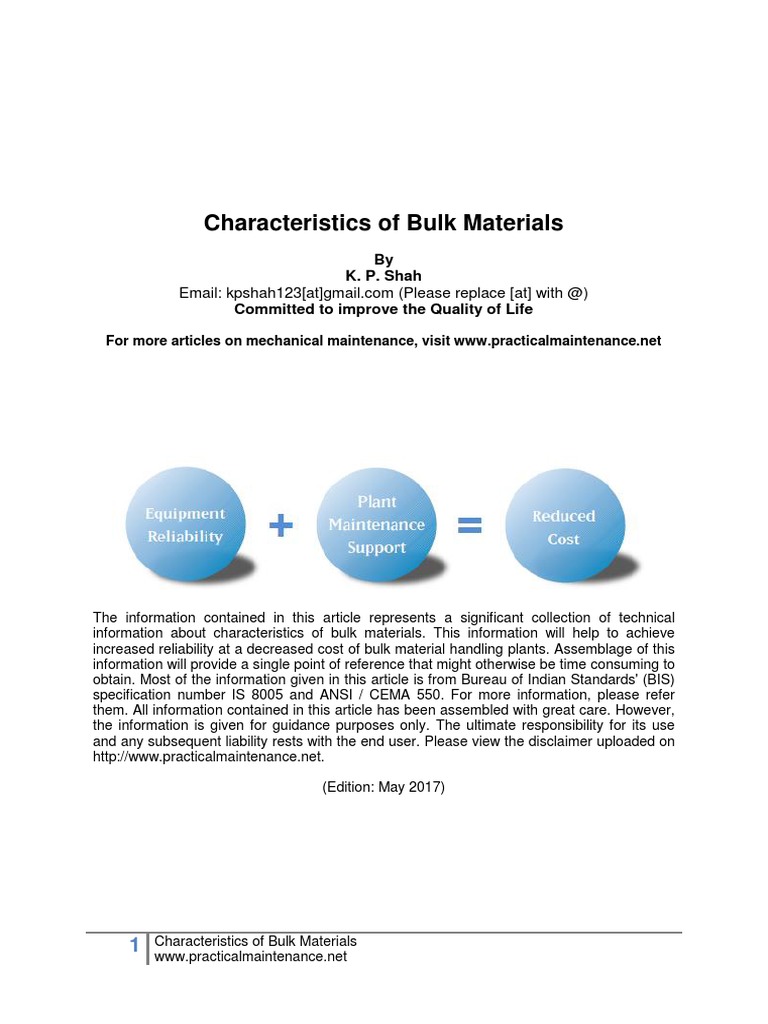Characteristics of Bulk Materials | PDF | Wear | Belt (Mechanical)