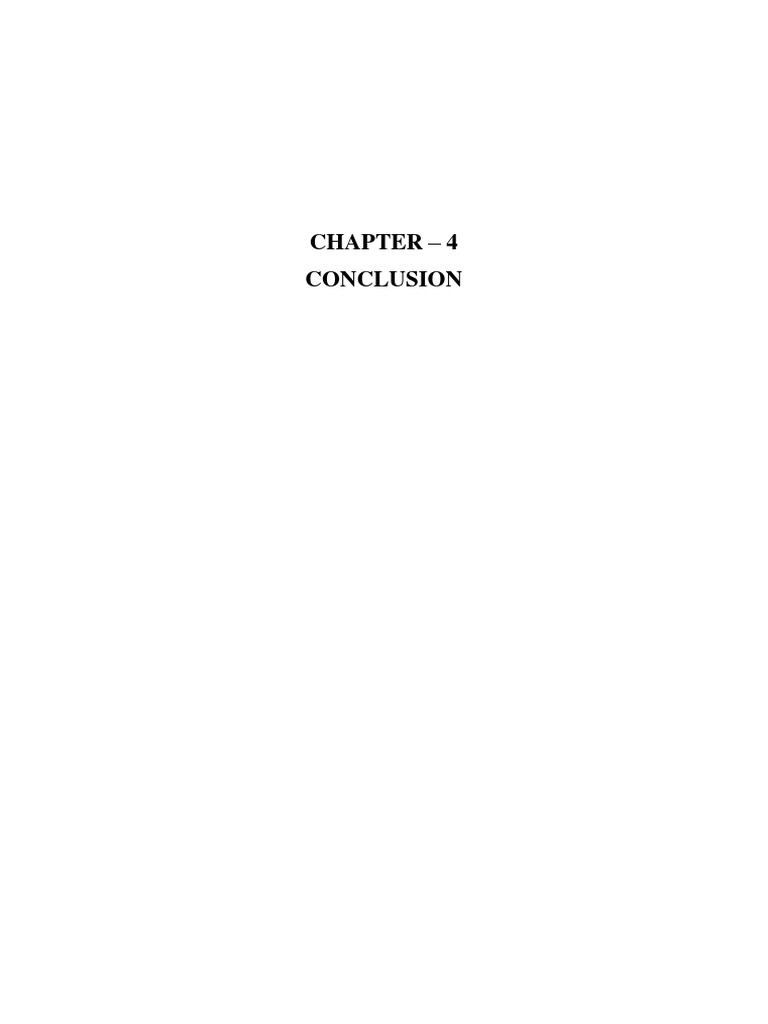 Chapter - 4 Conclusion | PDF