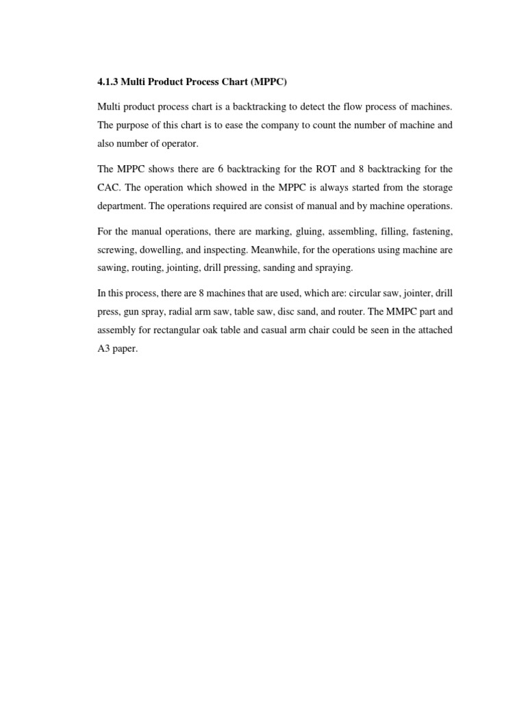 4.1.3 Multi Product Process Chart (MPPC) | PDF