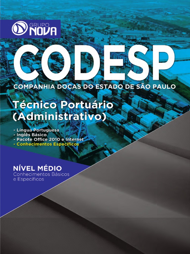 Apostila Codesp T Cnico Portu Rio Administrativo 241 Pgs Nova | PDF ...
