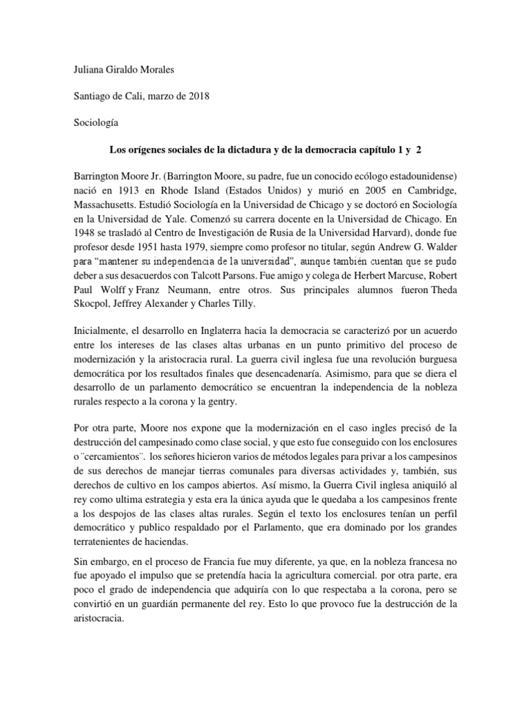 Barrington Moore JR | PDF | Campesino | Democracia
