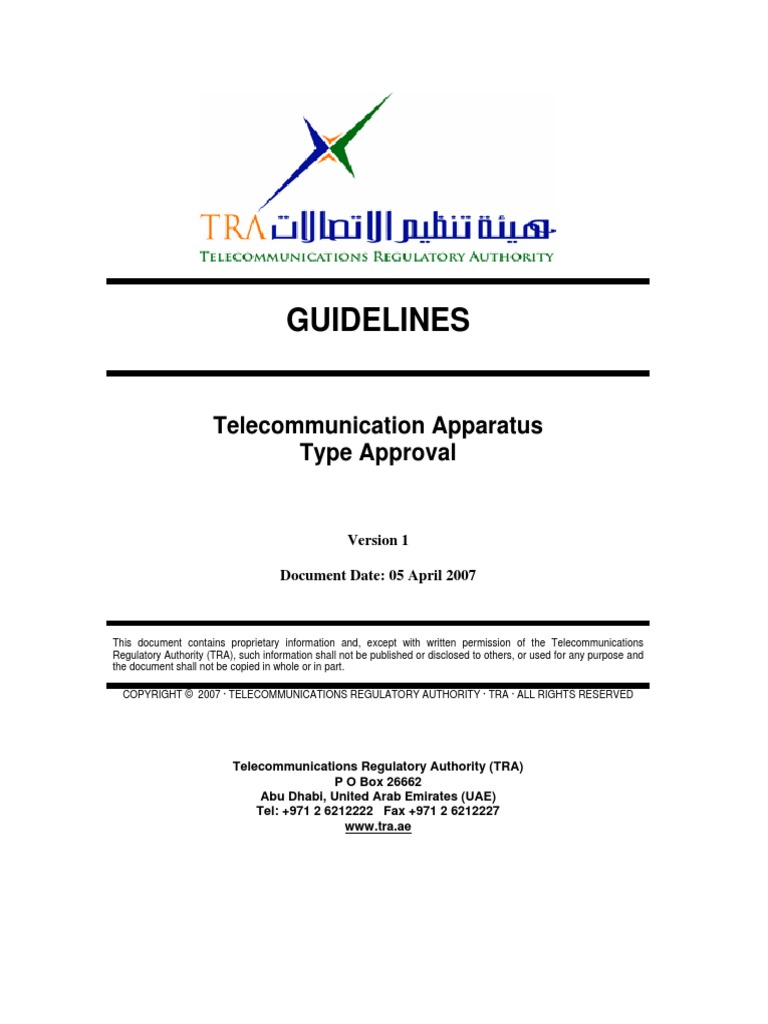 Type Approval Manual | PDF | Specification (Technical Standard) | Radio
