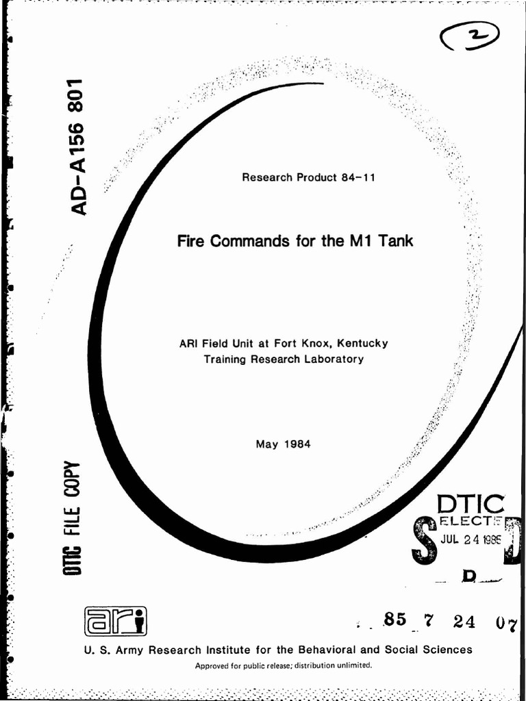 Fire Commands for the M1 Tank | Tanks | Ammunition