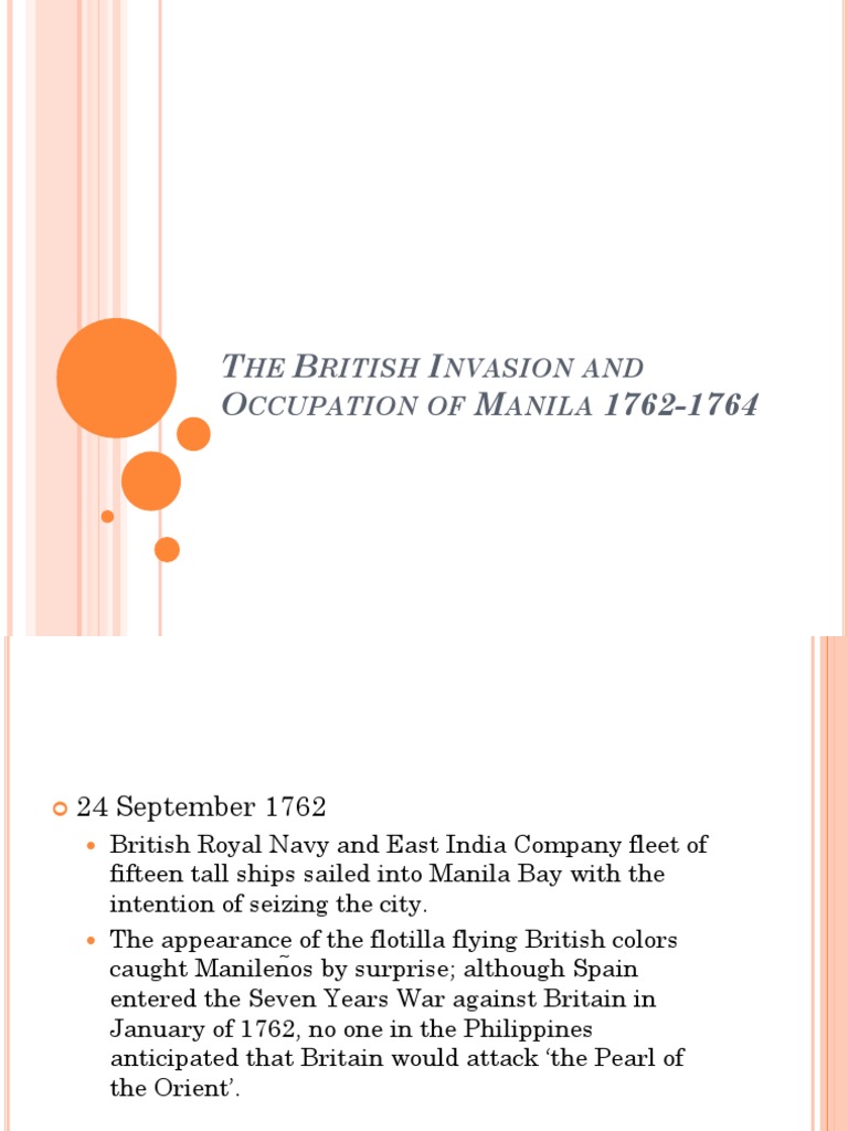 British Occupation of Manila 1762-1764 | PDF | Armed Conflict | Unrest