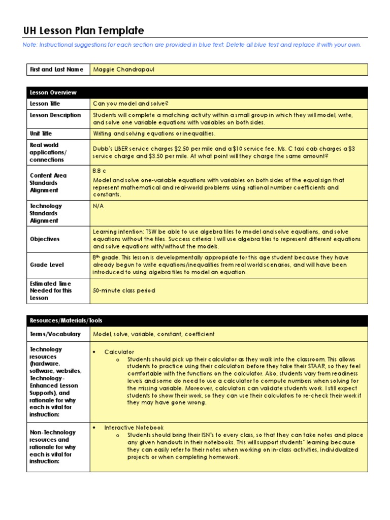 Model and Solve One Variable Equations LP | PDF | Variable (Mathematics ...