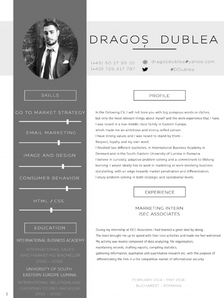 Dragos Dublea CV | PDF