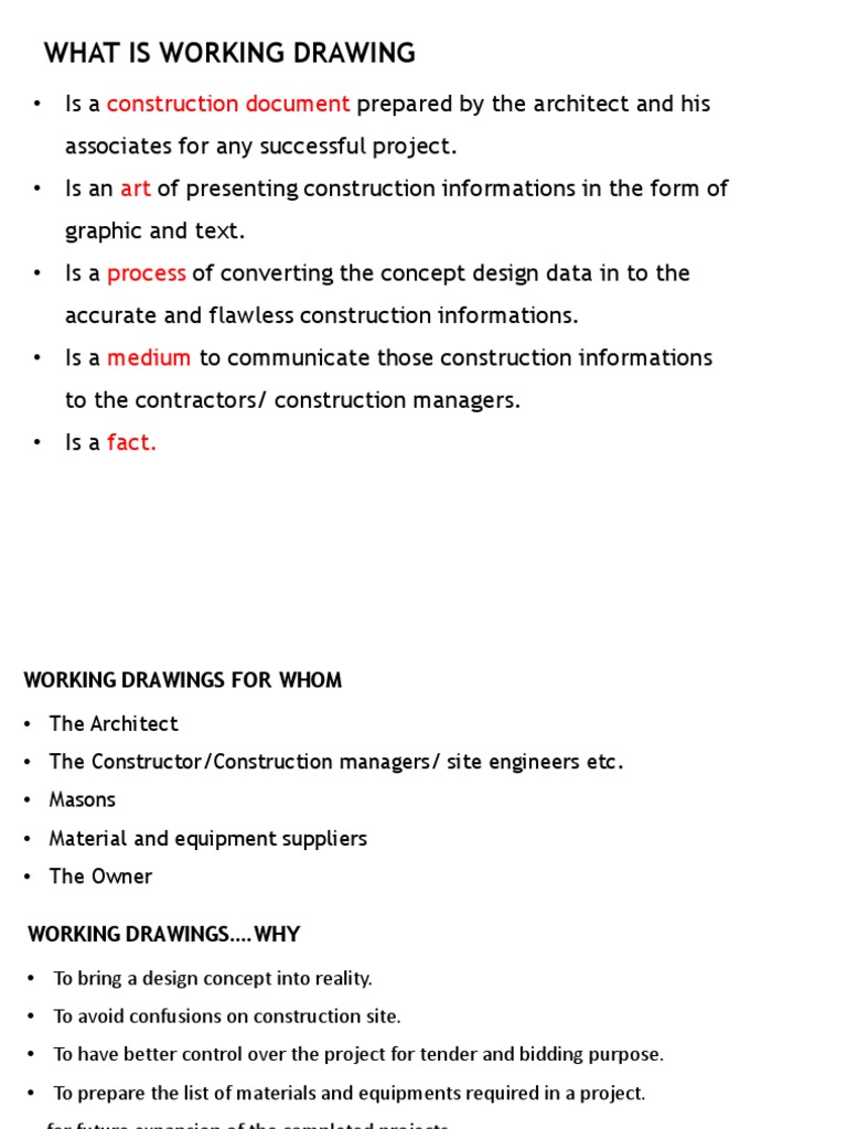 Working Drawing | PDF | Construction Management | Construction Bidding
