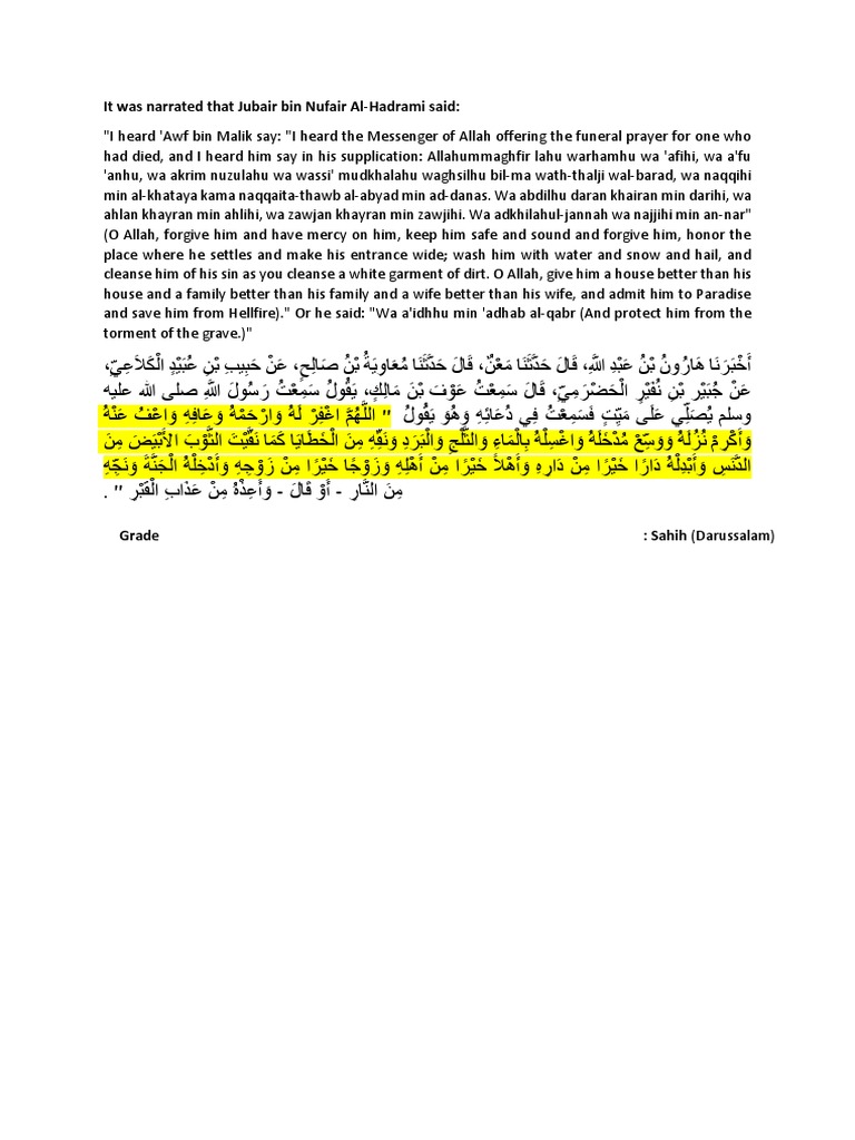 Doa Untuk Mayit | PDF | Religious Behaviour And Experience