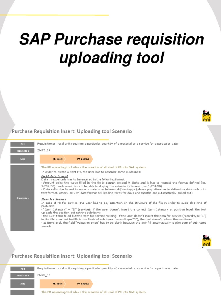 Purchase Requisitions Uploading Tool | PDF | Computer File | Microsoft Excel