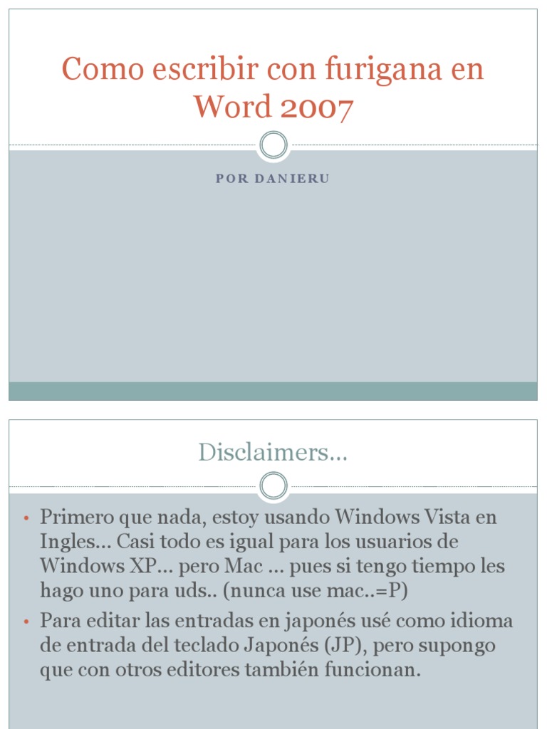 Cómo agregar furigana en Microsoft Word 2007 de manera efectiva | PDF ...