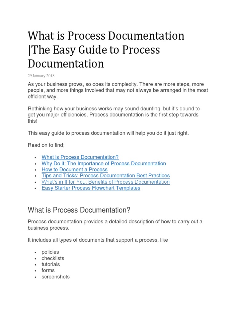 The Essential Guide to Creating Effective Process Documentation: A Step ...