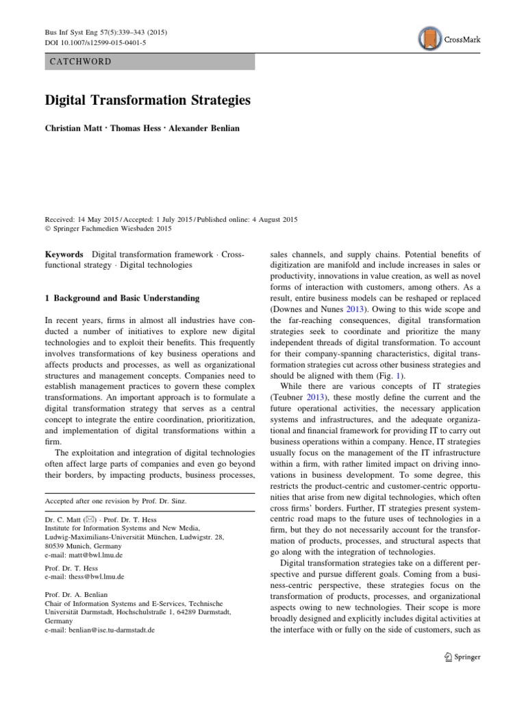 Digital Transformation Strategy | PDF | Strategic Management | Business ...